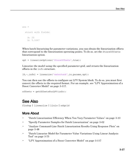 Simulink Control Design 38 Ans Struct With Fields A 20 B 5 When Batch Linearizing For