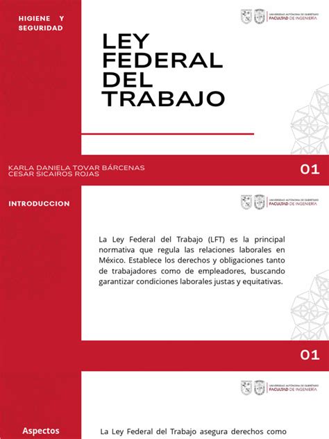 Ley Federal Del Trabajo En México Resumen Pdf Derecho Laboral
