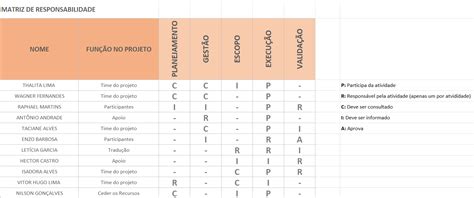 Modelo De Matriz De Funcoes E Responsabilidades Excel