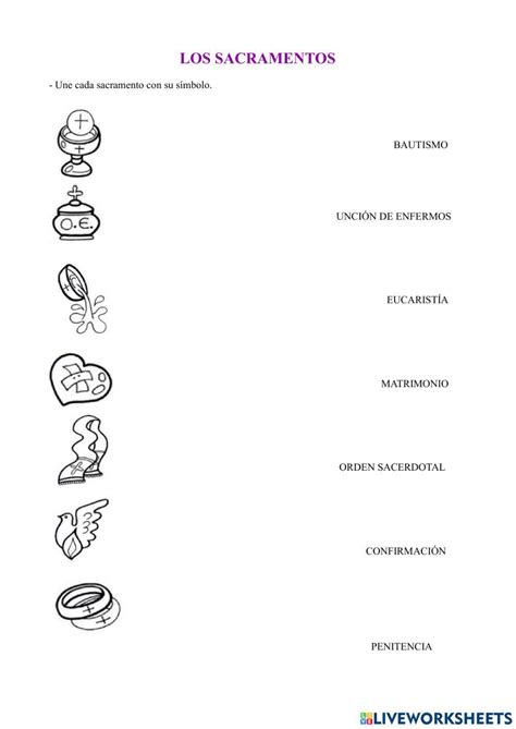 Sacramentos Free Interactive Worksheets 768134