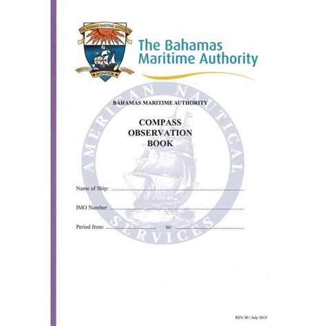 Bahamas Compass Observation Log Book Amnautical