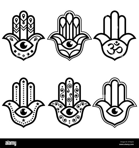 Geometric Hamsa Hand Tattoo