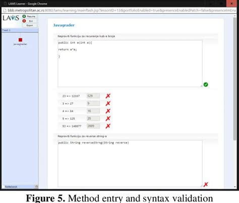 figure 5 from use of the java grader and lams integration for