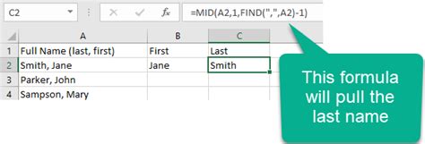 How To Split Up A Name In A Spreadsheet Last First Into Two Columns