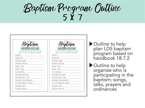 Lds Baptism Checklist Lds Baptism Digital Download Baptism Organizer