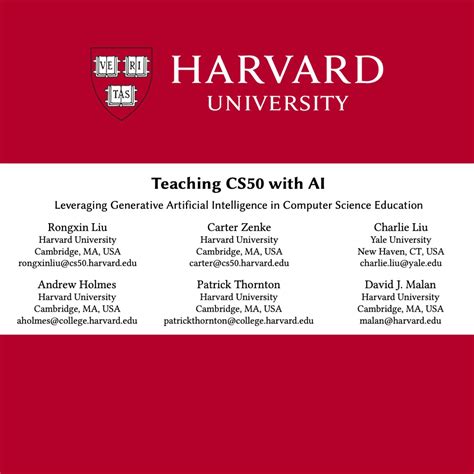 Harvard Universitys Cs50 Course Introduces Ai Tutor Abhishek Pillai Posted On The Topic Harvard Universitys Cs50 Course Introduces Ai Tutor Abhishek Pillai Posted On The Topic