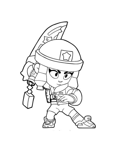 Free Bibi Brawl Stars Coloring Pages Download And Print Bibi Brawl