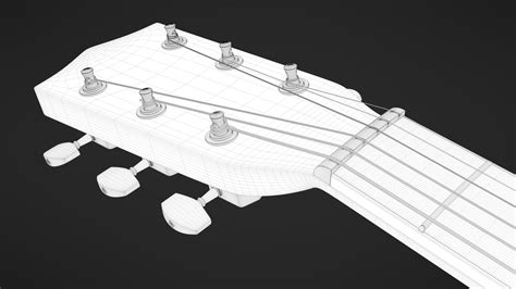 Artstation Auditorium Acoustic Guitar 3d Model High Poly Pbr
