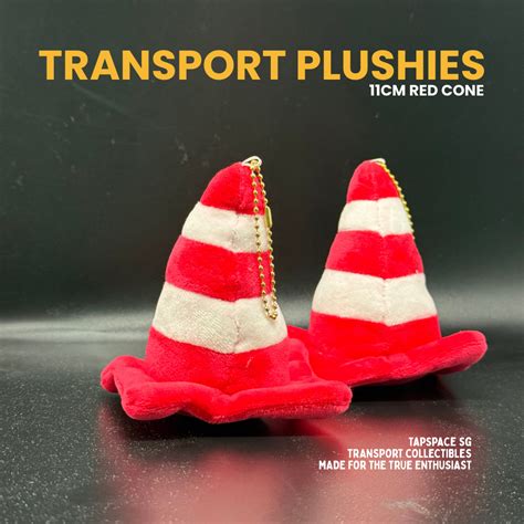 11cm Red Traffic Cone Keychain Plushie Tap Space