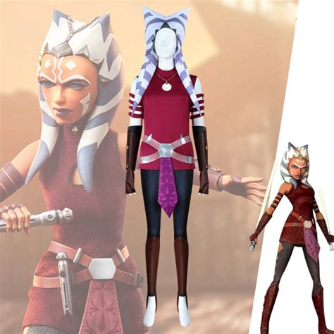 Star Wars Ahsoka Tano Costume Full Set With Headgear Ahsoka Tano