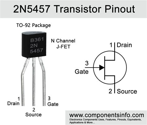 2n5457 Transistor Pinout Equivalent Uses Features Applications