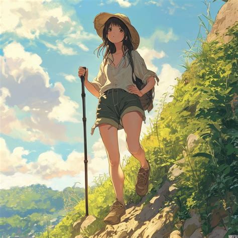 Anime Girl Going On A Trek Sd3 R Artmosphere