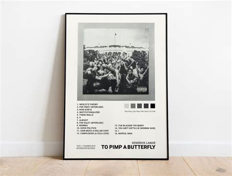 Kendrick Lamar To Pimp A Butterfly Album Cover Poster Print To Pimp