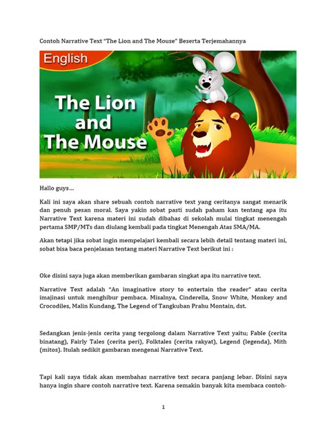 Contoh Narrative Text Pdf