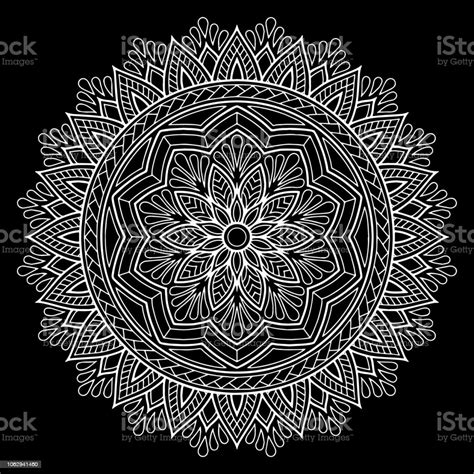 Mandala Pattern White Stock Illustration Download Image Now