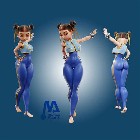 Chun Li Model Made In Blender Stylized Feminine