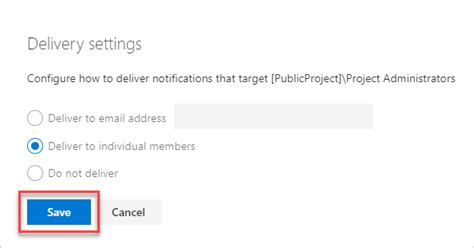 Manage Notifications For A Team Project Organization Or Collection