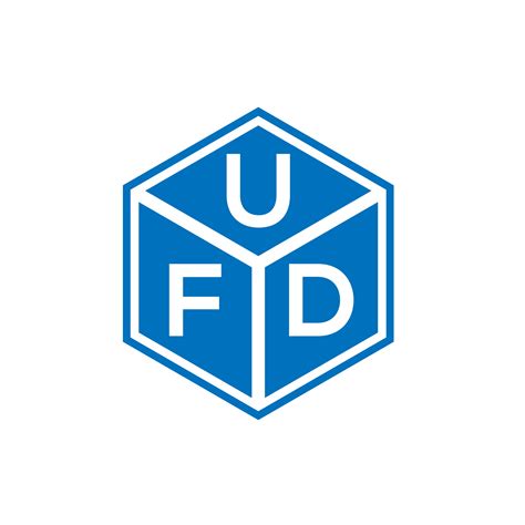 Diseño Del Logotipo De La Letra Ufd Sobre Fondo Negro Concepto De