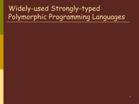 Ppt Parametric Polymorphism For Popular Programming Languages Powerpoint Presentation Id479717