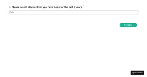 Survey React Examples Codesandbox