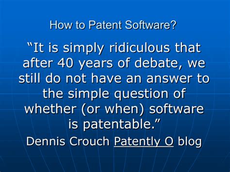 How To Patent Software