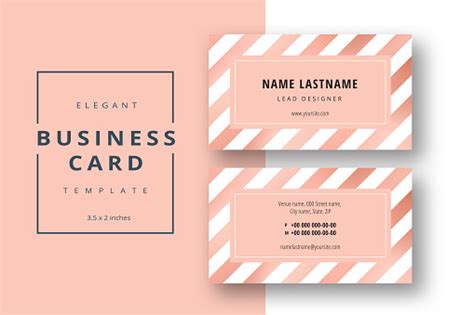 청동 색에서 유행 최소한의 추상 비즈니스 카드 템플릿 기하학적 패턴 현대 기업 편지지 Id 레이아웃입니다 패션 정보 샘플 이름 텍스트와 배경 디자인 벡터 0명에 대한 스톡