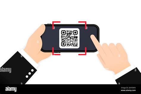 Scan QR Code To Pay With Mobile Phone Smartphone Scanning QR Code Barcode Verification