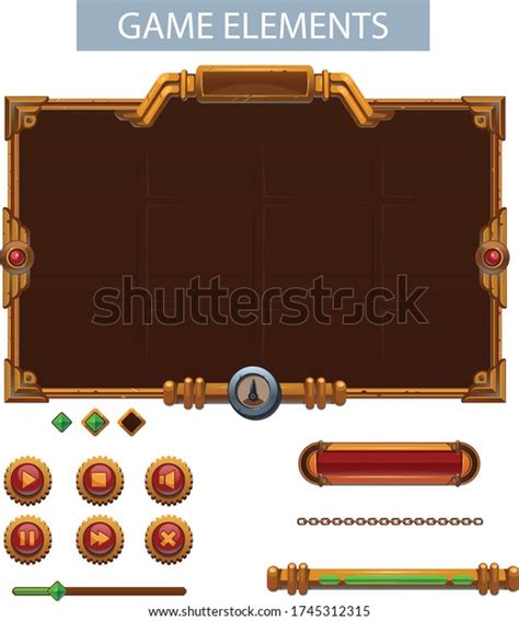 Set User Interface Elements Mobile Games Stock Vector Royalty Free Shutterstock