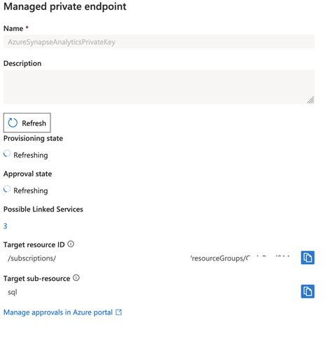 Azuresynapseanalyticsprivatekey Default Manged Private Endpoint Not Refreshing Succesfully