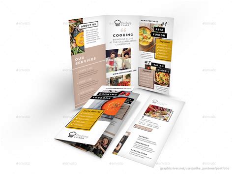 Cooking Class Trifold Brochure 3 Print Templates Graphicriver