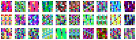 Thirty Individuals Showing Patterns Generated This 2d Grid Displays 64