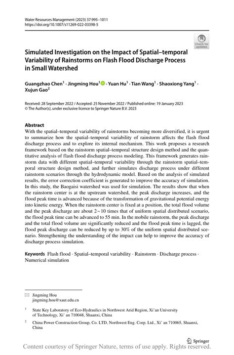 Simulated Investigation On The Impact Of Spatial Temporal Variability