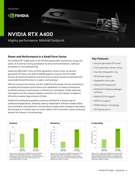 Nvidia Rtx A400 Datasheet