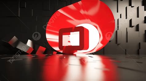 구독 텍스트와 3d 렌더링된 Youtube 로고가 있는 배경 3d 배너 레드 3d 유튜브 배경 배경 일러스트 및 사진 무료 다운로드 Pngtree
