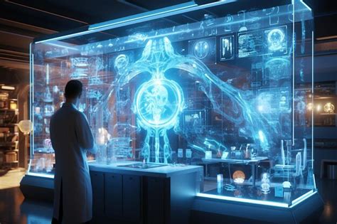 Premium Photo A Researcher Scrutinizes Complex Medical Data On A