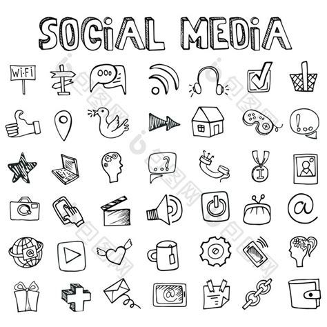 社交媒体图标设置图片 包图网企业站