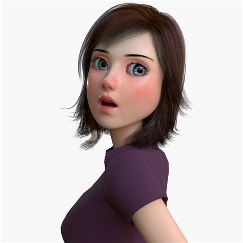 Jasmin Cartoon Girl 3d Model 39 Fbx Obj Ma Unknown Free3d