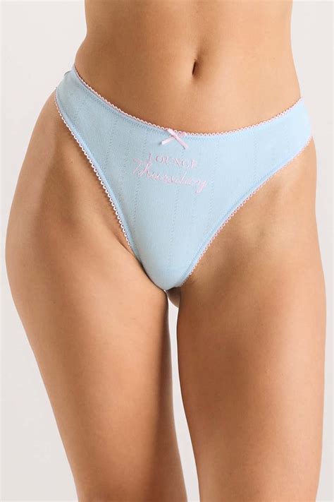 Days Of The Week Thongs 7 Pack Multicolour Print