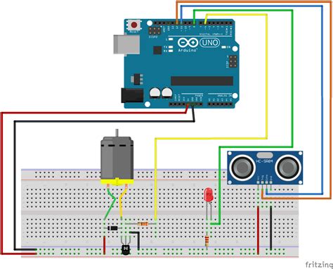 Distance Sensor Controlled Motor Arduino Tuts