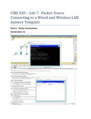 JTrammell Lab Docx CSIS Lab Packet Tracer Connecting To A Wired And Wireless LAN