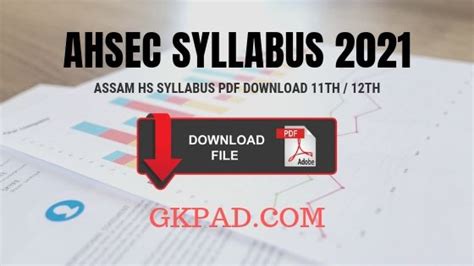 Ahsec Syllabus 2021 22 Pdf Download Gkpad Com
