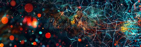 An Abstract Image Depicting A Neural Network With Nodes And Connections Representing The Data