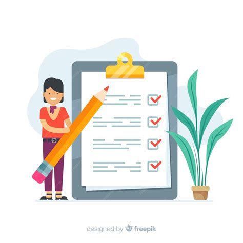 거 대 한 체크리스트 배경 확인 플랫 여자 무료 벡터