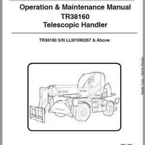 Bobcat Tr38160 Tr38160 Evo Versahandler Telescopic Service Repair Manual