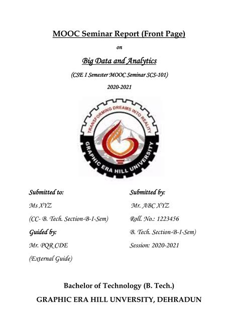 Mooc Seminar Report Format2021pdf
