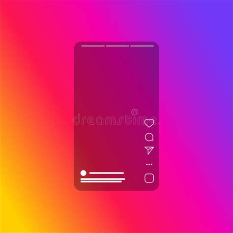 Template Screen Interface Application For Social Media Stock Vector Illustration Of Smartphone