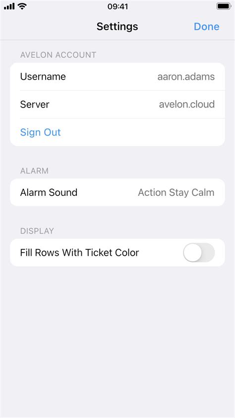 Settings — Avelon Cloud Alcedo Inhouse 732 Documentation