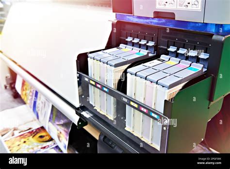 Wide Format Plotter Color Cartridges Stock Photo Alamy