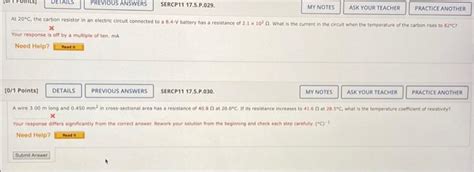 Solved At C The Carbon Resistor In An Electric Circuit Chegg