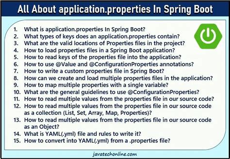 How To Write Spring Boot Application Properties Files JavaTechOnline